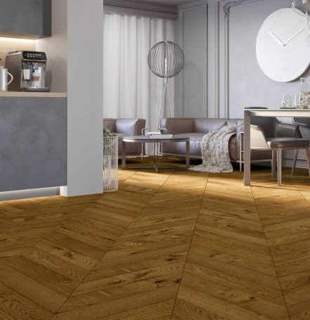 Parchet Chevron Stejar Honey, Periat, Mat, 14mm, Barlinek