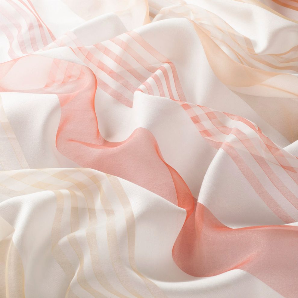 Draperii poliester, dungi, crem-verde-bej, Bastian Gardisette 285 cm