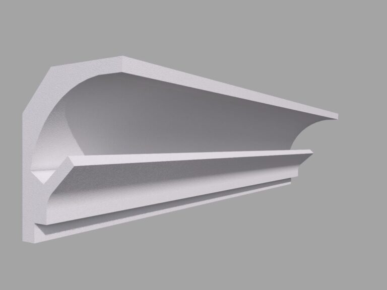 Scafa moderna LED, alba, polistiren extrudat, 90x120x2000 mm